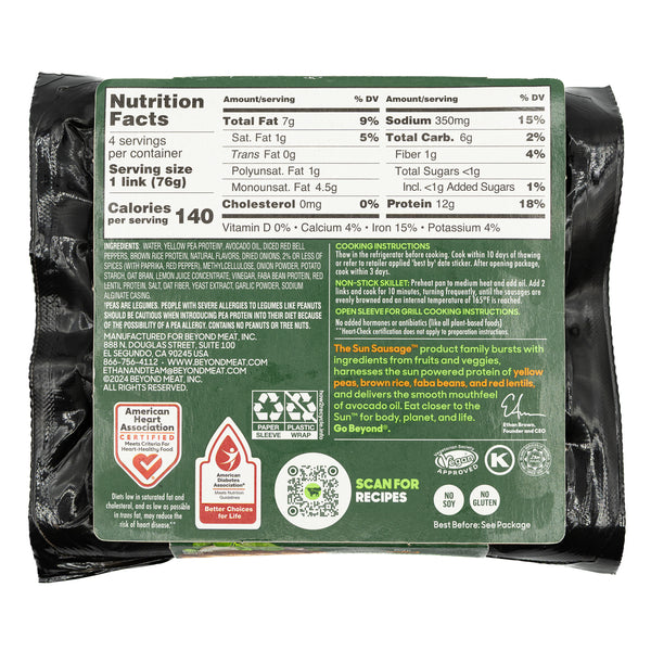 Beyond Meat Sun Sausage Cajun