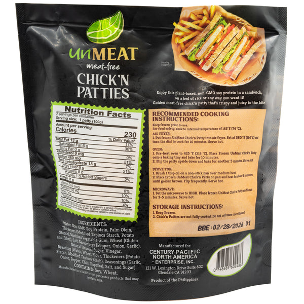 Unmeat Chicken Patties