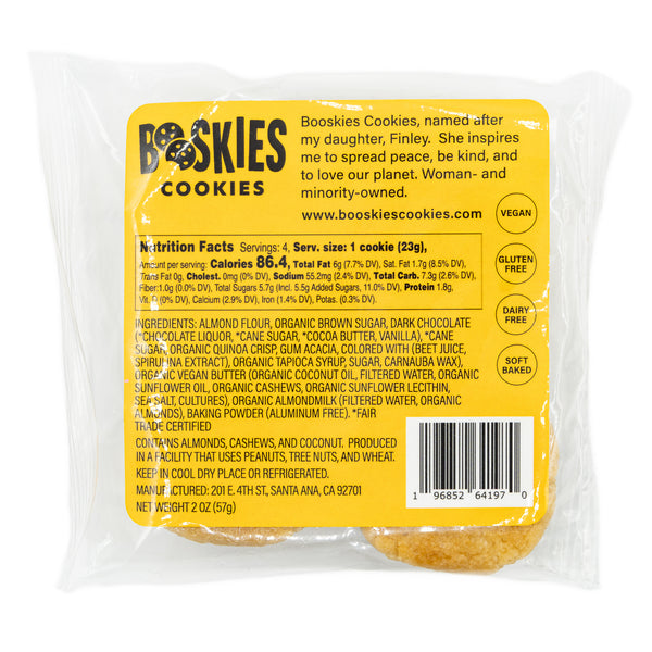 Booskies Cookies Dark Chocolate Crispy Quinoa